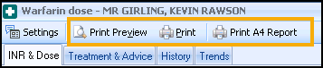 Print, Print Preview and Print A4