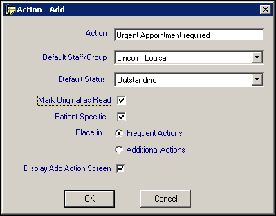 Adding an Action
