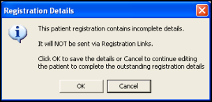 Incomplete Details and Incomplete RegLinks