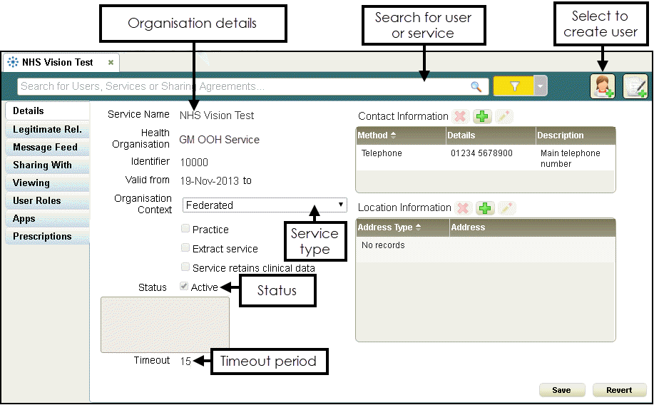 Logging in to Organisational Services