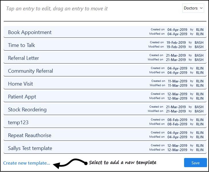 Setting up Task Templates