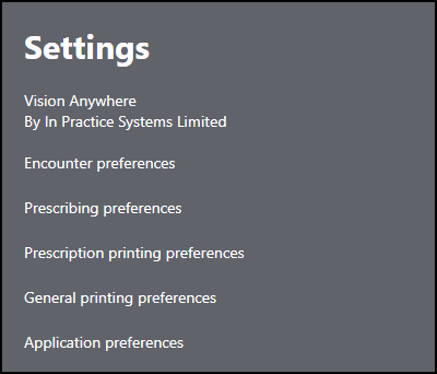 Prescription Printing Preferences