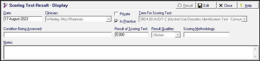 AUDIT-C Calculator