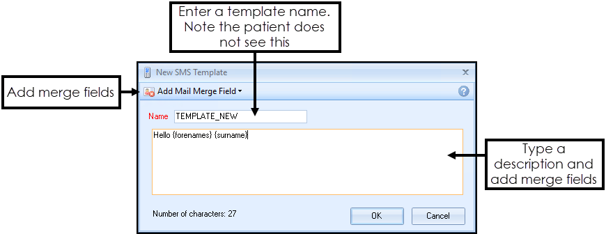 Creating a Recall/Healthcare Invite SMS Message Template