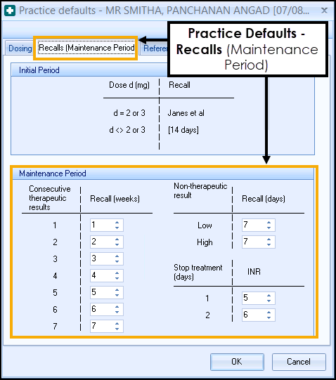 Recalls (Maintenance Period)