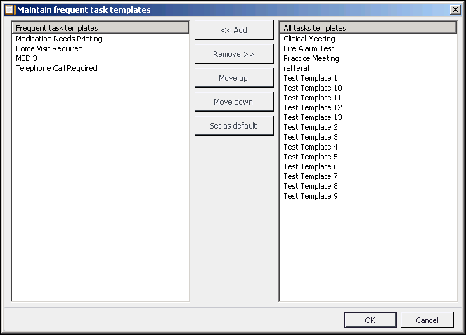 Maintain Frequent Task Templates