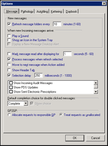 Message Tab